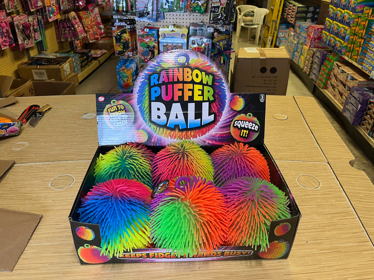 7” Rainbow Puffer Ball (6 pc Display) – Wagner Trading, Inc.