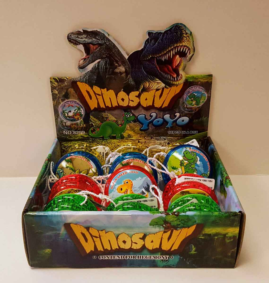 Dinosaur Yoyo With Light - Assorted (1 Dozen) – Wagner Trading, Inc.